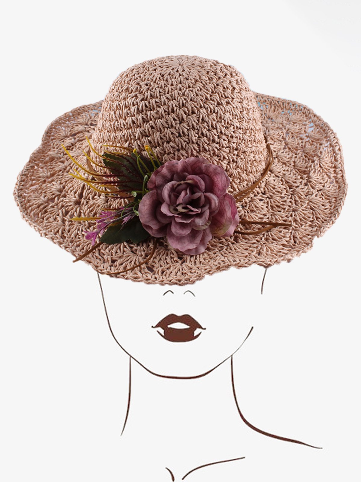 Vintage Boho Collapsible Woven Straw Dress Hat | AU.justfashionnow